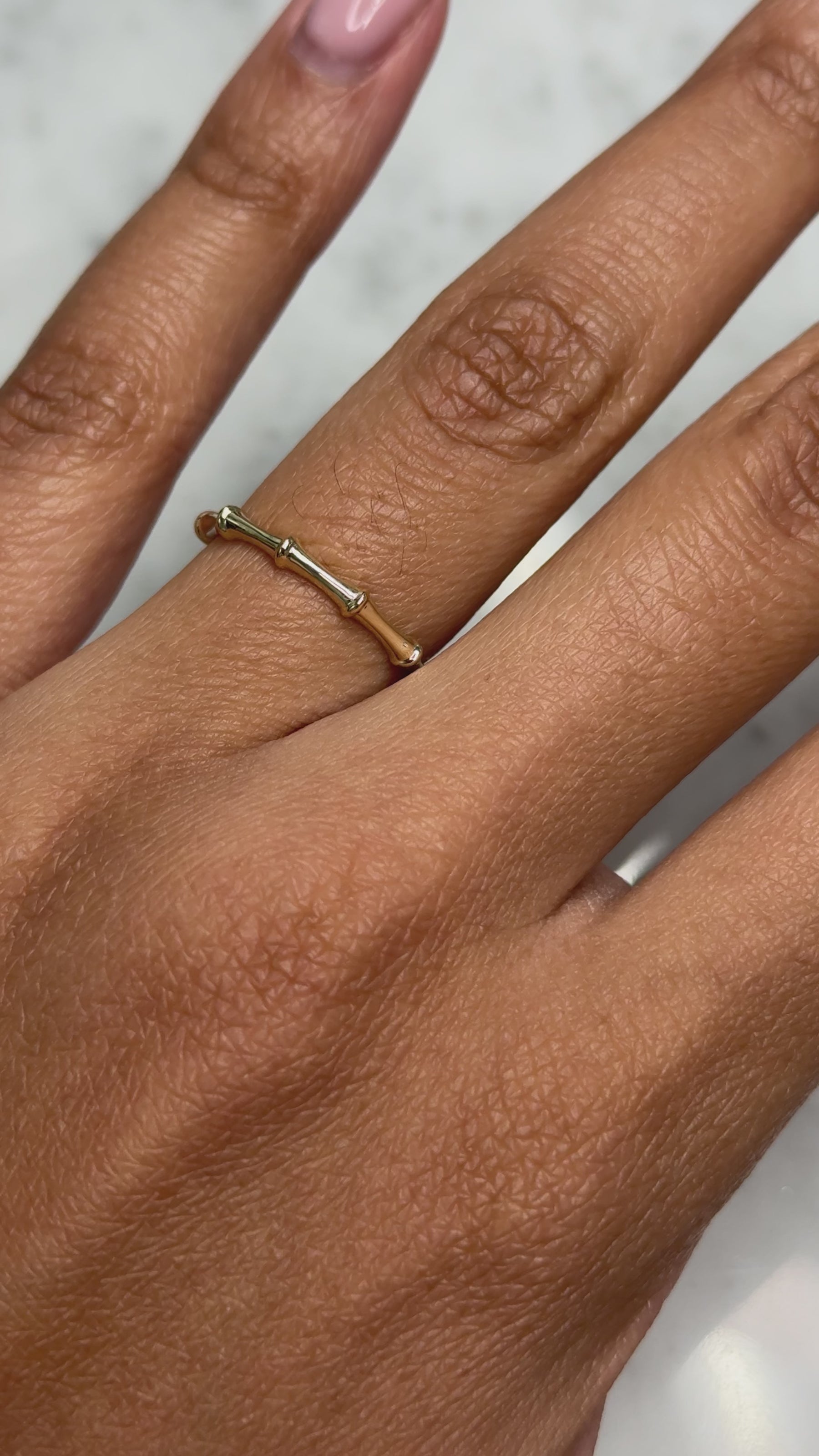 14K Bamboo Ring