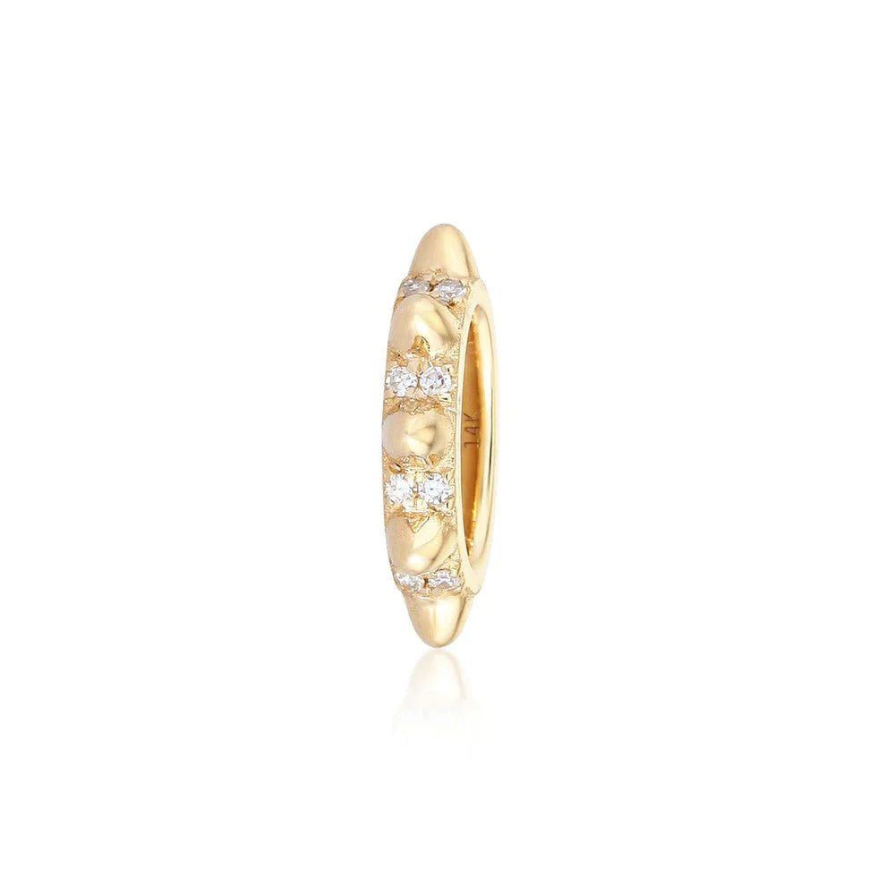 14K Diamond Spike Bead Spacer