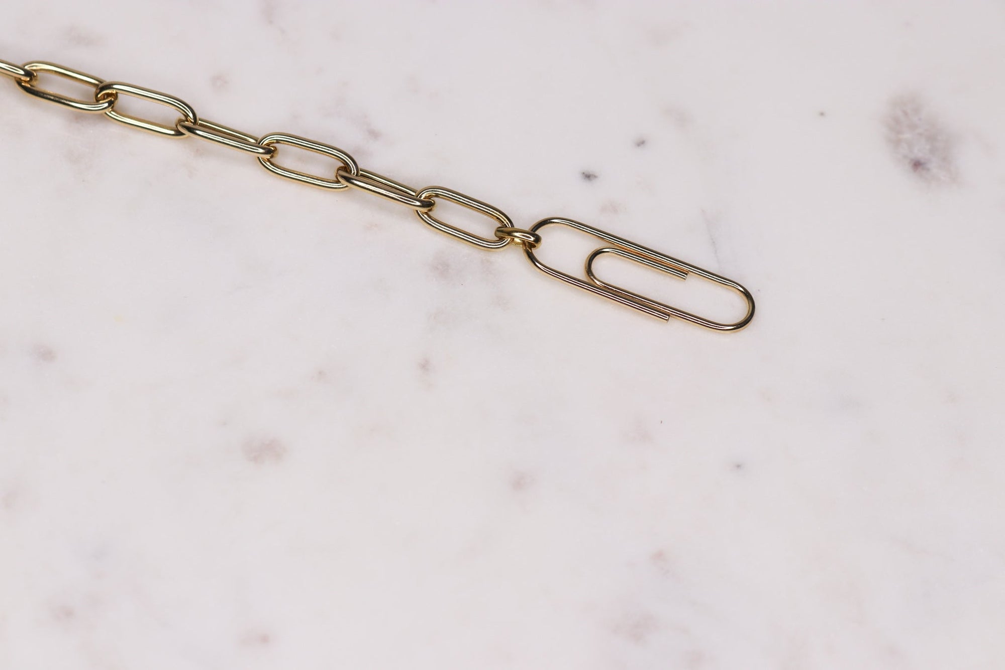 14K Gold Paperclip Charm