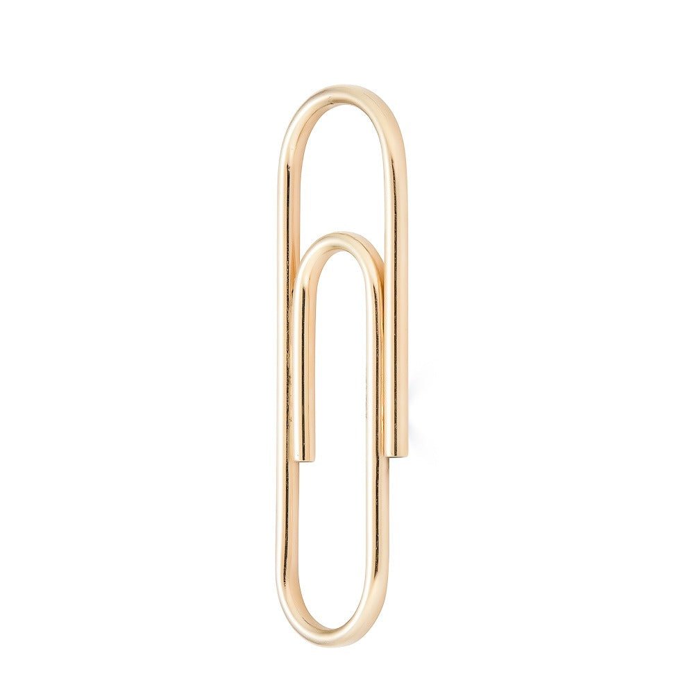 14K Gold Paperclip Charm